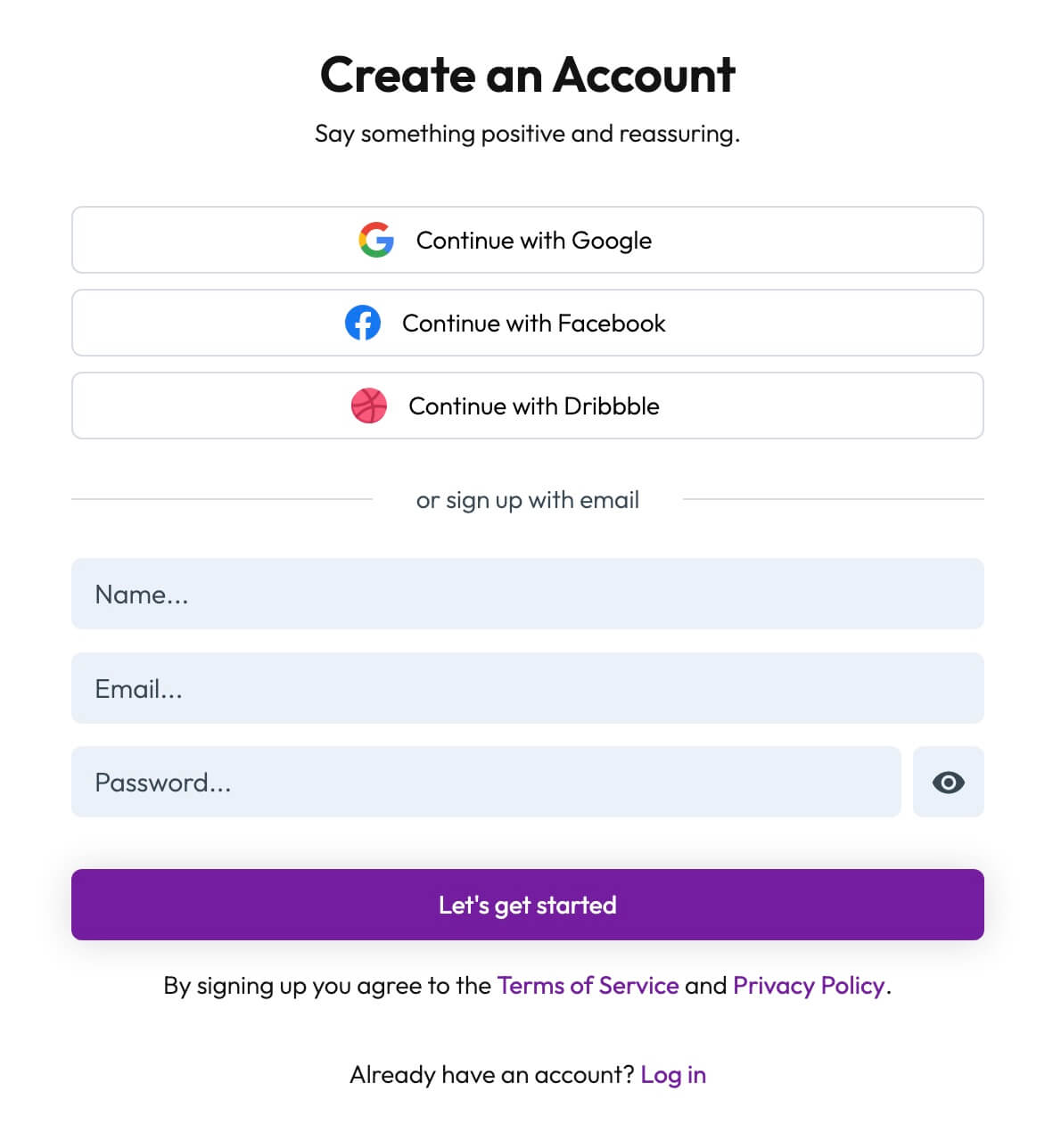 Unstyled Signup | Free Webflow Component